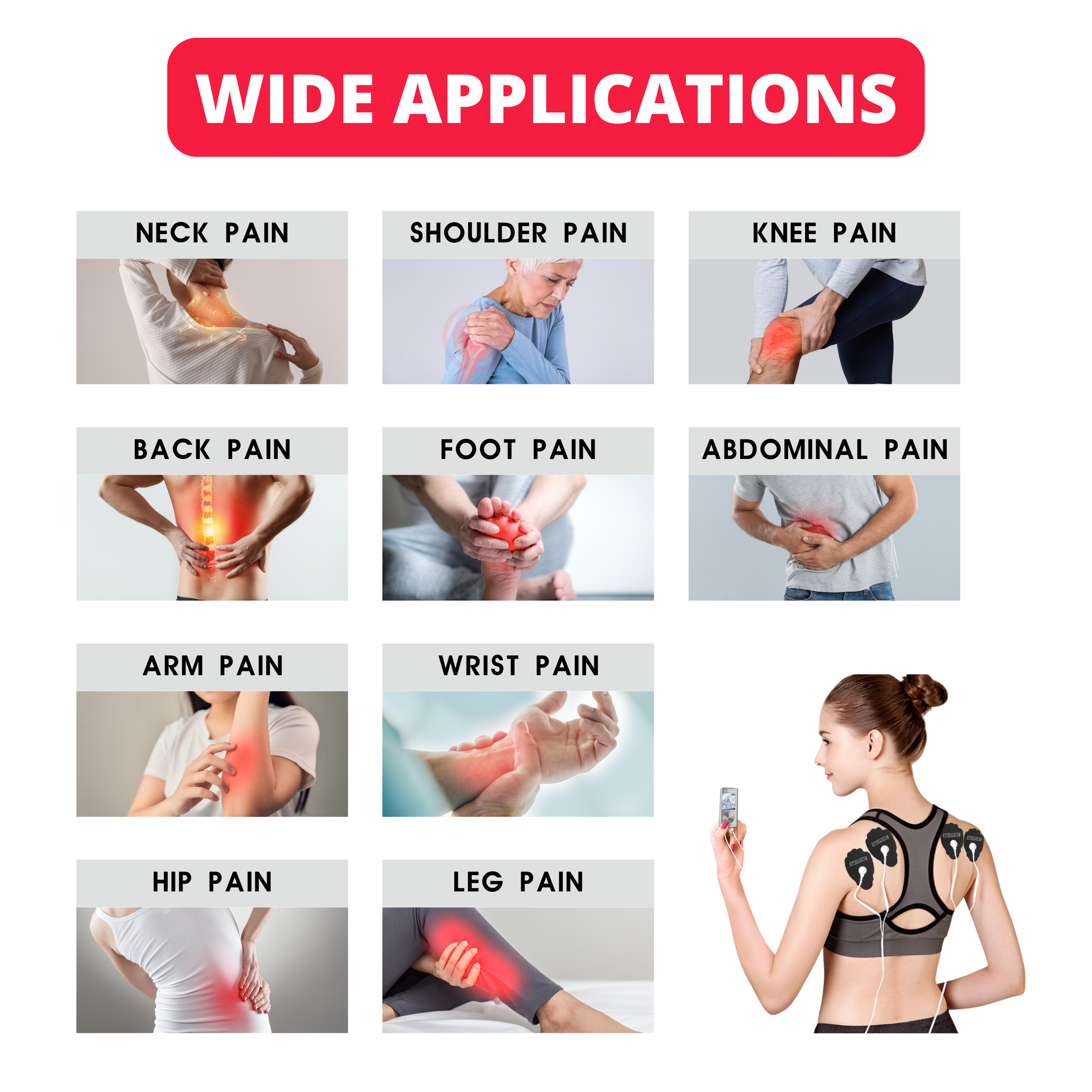 INFINITY TENS - 8 Modes, Dual Channel, Rechargeable Pain Relief Massag – ITOUCH-SA