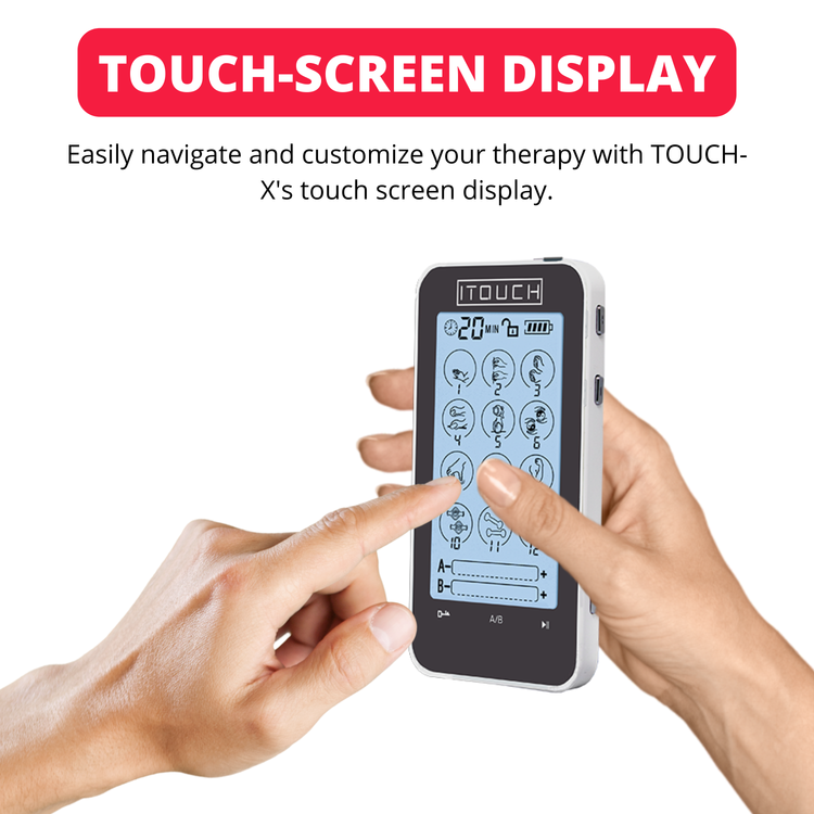 TOUCH-X TENS & EMS - 12 Modes, Dual Channel, Pain Relief Massager ...